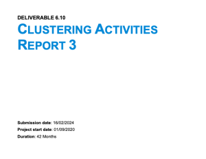 Clustering Activities Report 3 – CENTRINNO